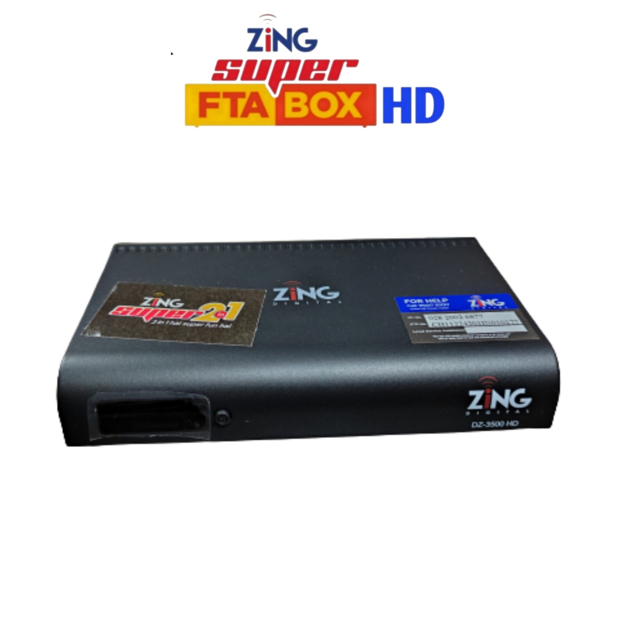 Zing Super FTA Box HD with 4 Years Free Pack of 350+ Channels ...
